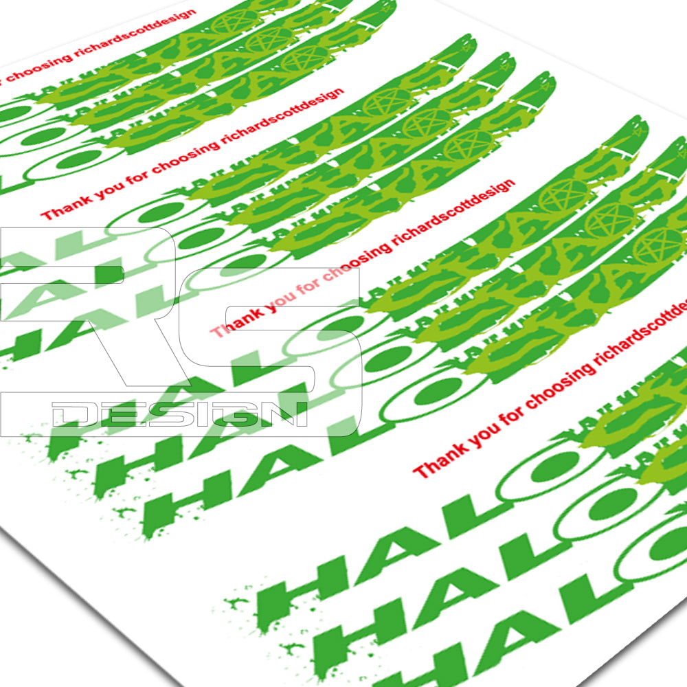 HALO CHAOS WHEEL RIM DECAL KIT – Richard Scott Design